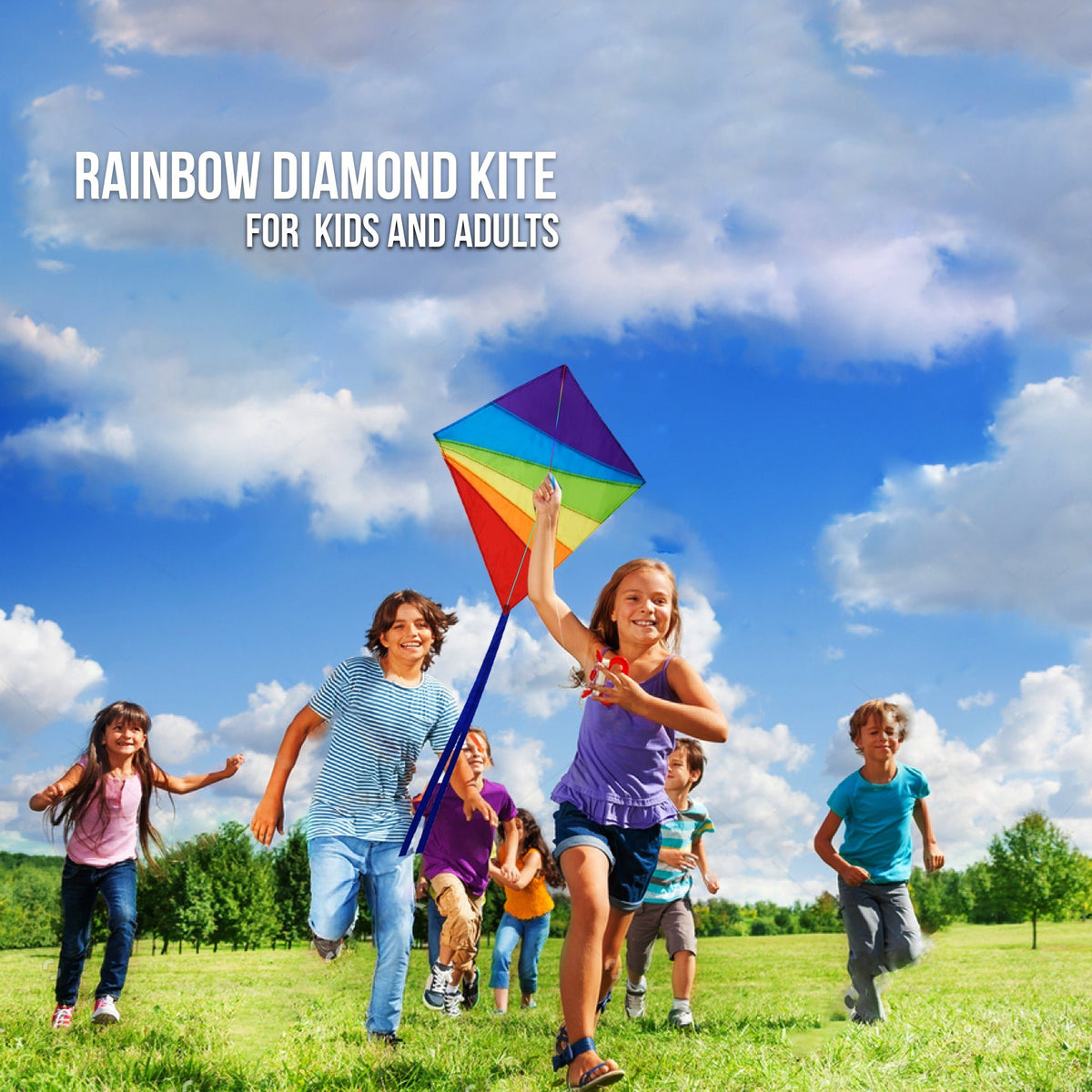 Rainbow Diamond Kite For Children and Adults – Sun Kites